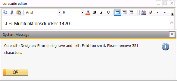 Special Characters Such As Superscript Or Subscript Are Not Accepted By Coresuite Editor Helpdesk 8698